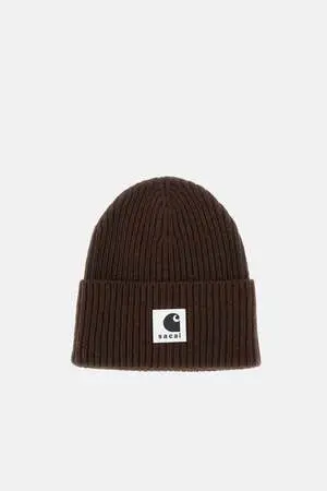 Sacai Wool-blend Cap X Carhartt Wip - Brown
