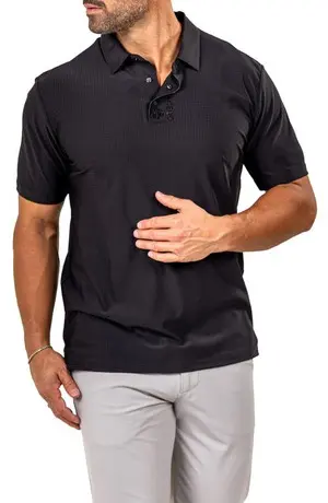 MACEOO Golfascension Stretch Nylon Polo - Black