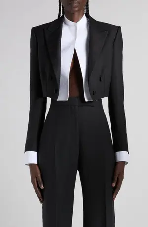TOM FORD Double-breasted Crop Tuxedo Jacket