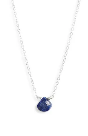 NASHELLE Birthstone Pendant Necklace - Royal Blue Sterling Silver
