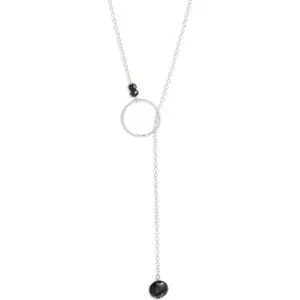NASHELLE Gwyneth Semiprecious Toggle Necklace - Black Onyx/sterling Silver