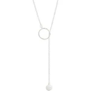 NASHELLE Gwyneth Semiprecious Toggle Necklace - Moonstone/sterling Silver