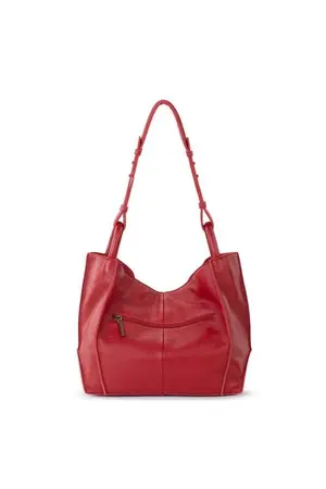 THE SAK Los Feliz Medium Leather Tote Bag - Scarlet