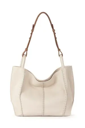 THE SAK Los Feliz Medium Leather Tote Bag - Stone