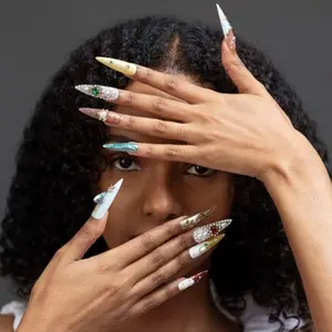 3H NAILS Majestic Fantasy Luxury Handmade Press On Nails - Multicolor