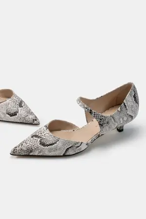 BELLS & BECKS Nadia Kitten Heel Mary Jane Pump - Snake