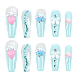 3H NAILS Cinnamoroll 3dlong Coffin Press-on Nails - Blue