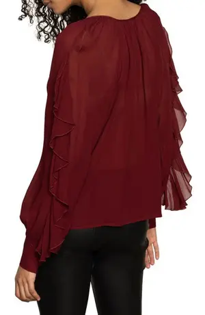 Sanctuary Harmony Ruffle Sleeve Shirt