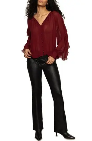 Sanctuary Harmony Ruffle Sleeve Shirt