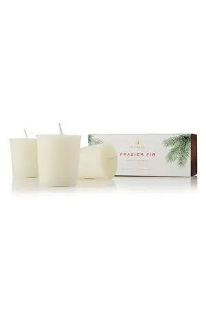 THYMES Frasier Fir Votive Candle 3-piece Set - White