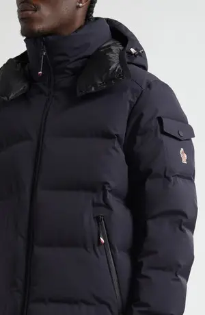 Moncler Montgetech Water Repellent Down Puffer Jacket - Navy Blue