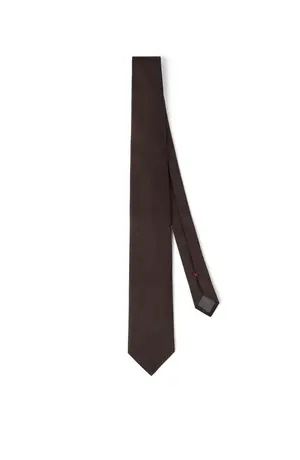 Brunello Cucinelli Silk Twill Neck Tie - Brown