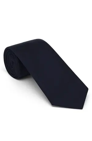 Brunello Cucinelli Silk Twill Neck Tie - Navy Blue