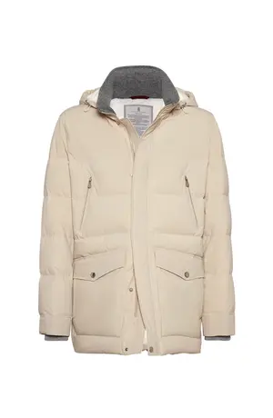 Brunello Cucinelli Taffeta Down Jacket - Oat