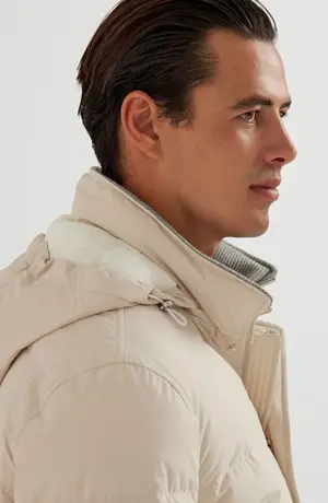 Brunello Cucinelli Taffeta Down Jacket - Oat