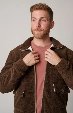 LEISURE LAB Fleece Jacket - Chocolate