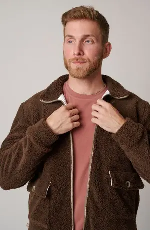 LEISURE LAB Fleece Jacket - Chocolate