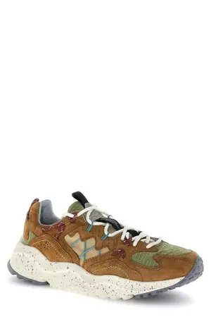 Flower Mountain Paneled Sneakers For Men