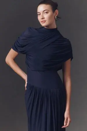 DEME BY GABRIELLA Jasme Draped Maxi Dress