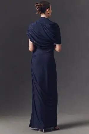 DEME BY GABRIELLA Jasme Draped Maxi Dress