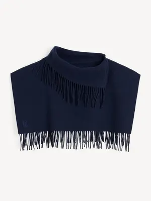 BY MALENE BIRGER Turtla Wool Fringe Bib - Night Sky