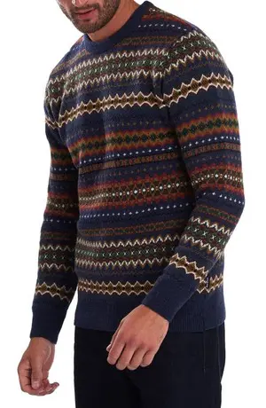 Barbour Fair Isle Wool Crewneck Sweater