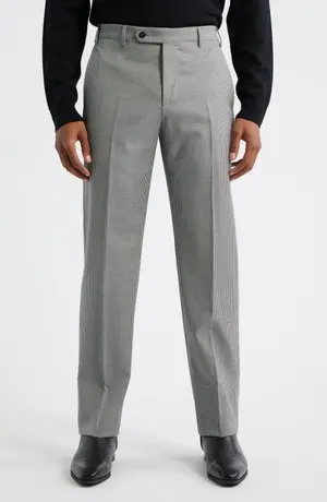 Zanella Flat-front Wool Trousers