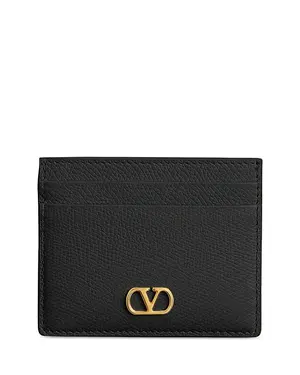 Valentino Garavani Vlogo Signature Card Holder - Black