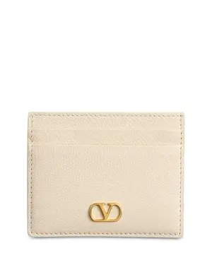 Valentino Garavani Vlogo Signature Card Holder - Light Ivory