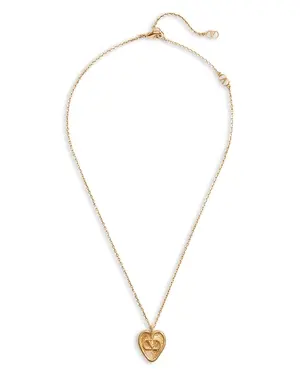 Valentino Garavani Heart Pendant Necklace - Brass
