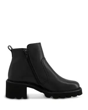 Paul Green Carina Zip Boots - Black Leather