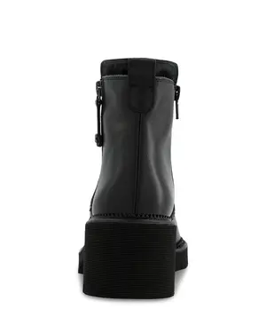 Paul Green Carina Zip Boots - Black Leather