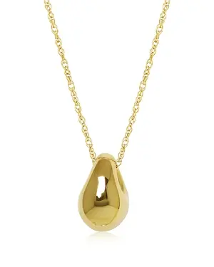 BLOOMINGDALE'S 14K Yellow Gold Polished Tapered Drop Pendant Necklace
