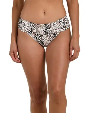 La Blanca Wild Whispers Shirred Band Hipster Bikini Bottom - Taupe