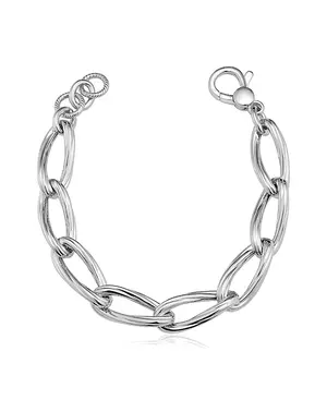 ORADINA Sterling Milanese Twist Link Bracelet - Silver