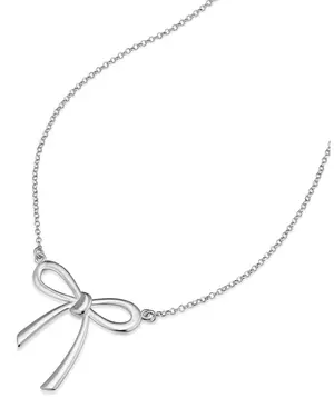 ORADINA Sterling Bow Pendant Necklace