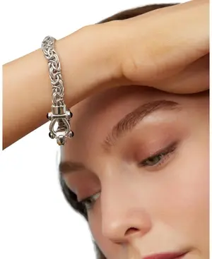 ORADINA Sterling Byzantine Bracelet With Onyx