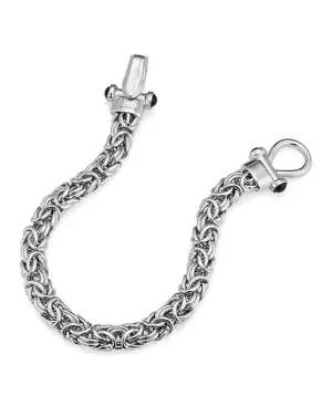 ORADINA Sterling Byzantine Bracelet With Onyx