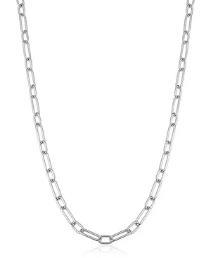 ORADINA Sterling Rhythm Clip Link Choker - Silver