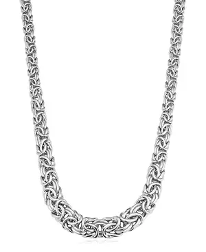 ORADINA Sterling Byzantine Artisan Necklace - Silver