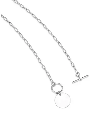 ORADINA Sterling Toggle Me Disc Pendant Necklace