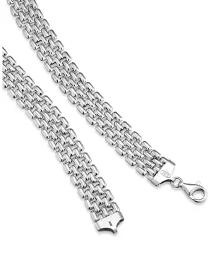 ORADINA Sterling Panther Link Bracelet