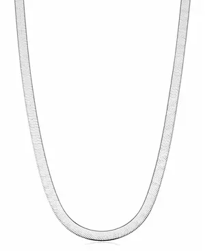 ORADINA Sterling Mirage Herringbone Choker - Silver