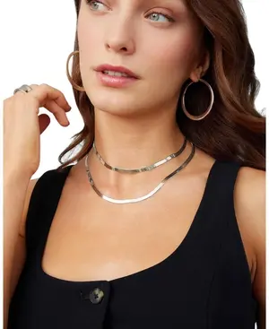 ORADINA Sterling Mirage Herringbone Choker