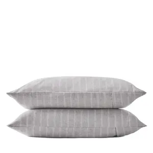 CHRISTY Flannel Marl Stripe Sheet Set, Full - Silver