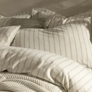 CHRISTY Flannel Marl Stripe Sheet Set, Twin - Oat