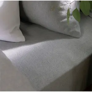 CHRISTY Flannel Marl Solid Sheet Set, King - Silver
