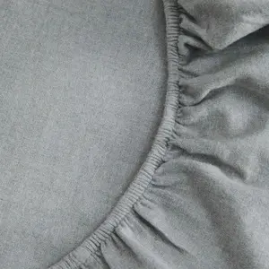 CHRISTY Flannel Marl Solid Sheet Set, King - Silver