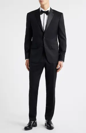 Hugo Boss Huge Slim Fit Wool Tuxedo - Black