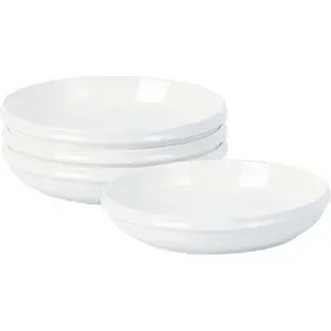 STONE + LAIN Verso Porcelain 4-piece Salad Plate Set - White